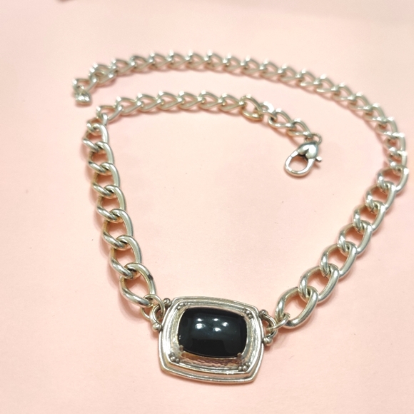 Brighton | Jewelry | Brighton Black Onyx Pendant Necklace | Poshmark